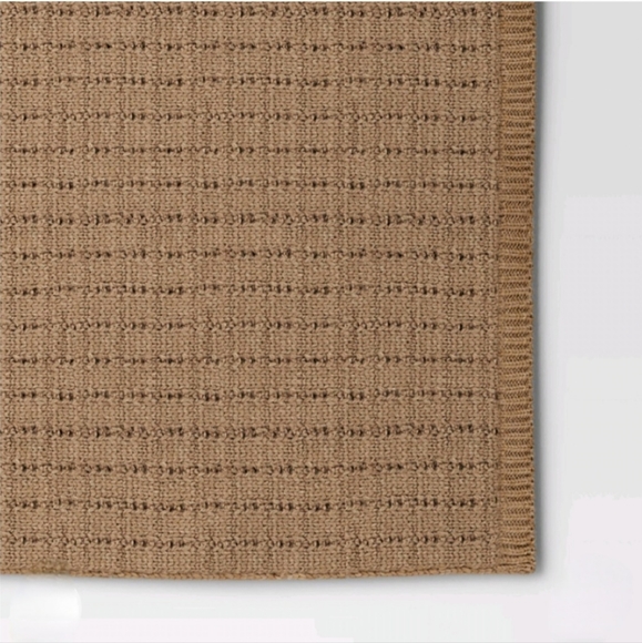 Threshold | Bedding | Threshold Marled Knit Throw Blanket Light Brown ...